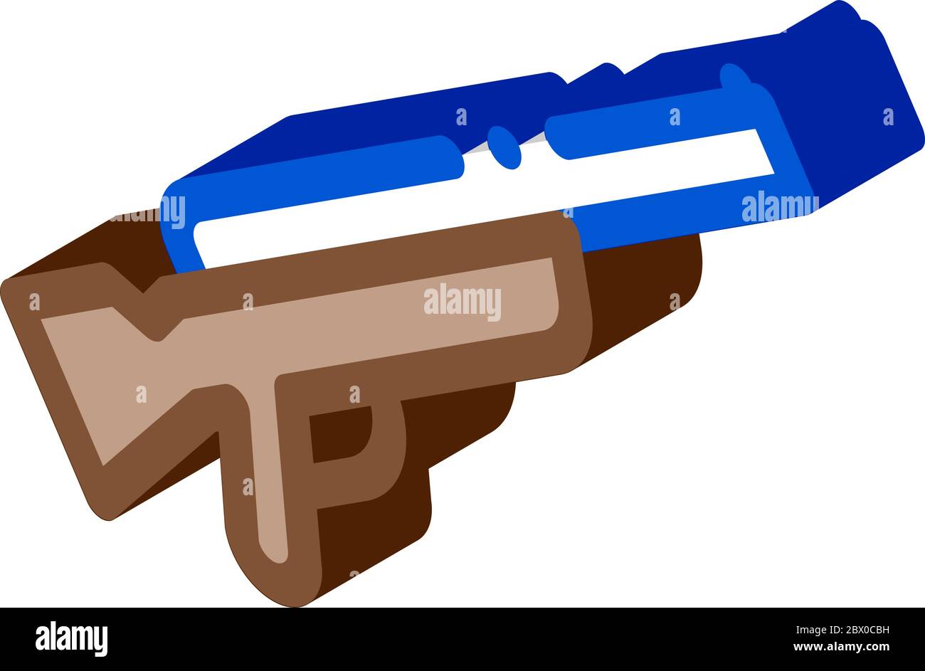 Pistol gun isometric icon Stock Vector Images - Alamy