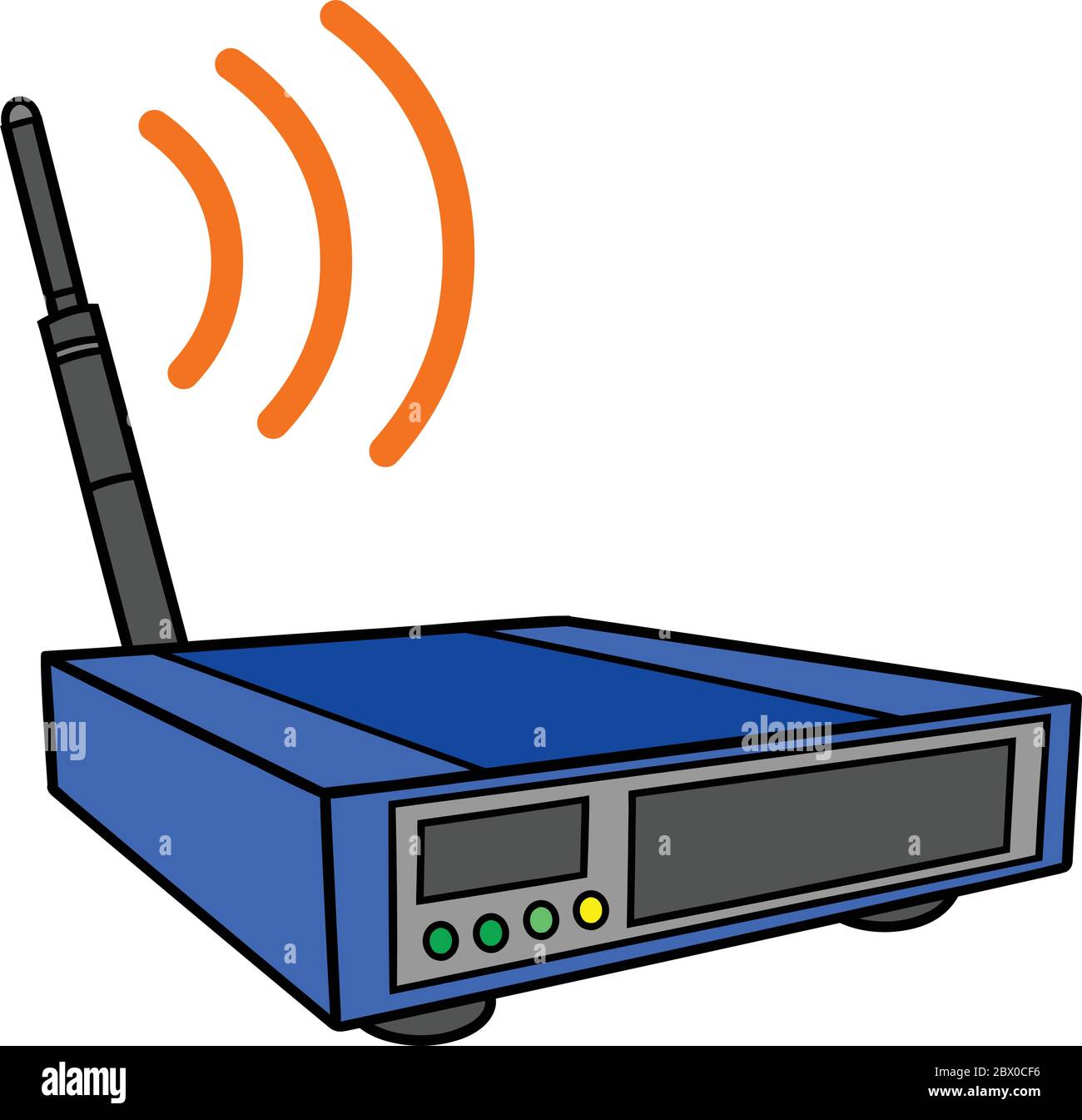 Wireless Router- An Illustration of a Wireless Router Stock Vector ...