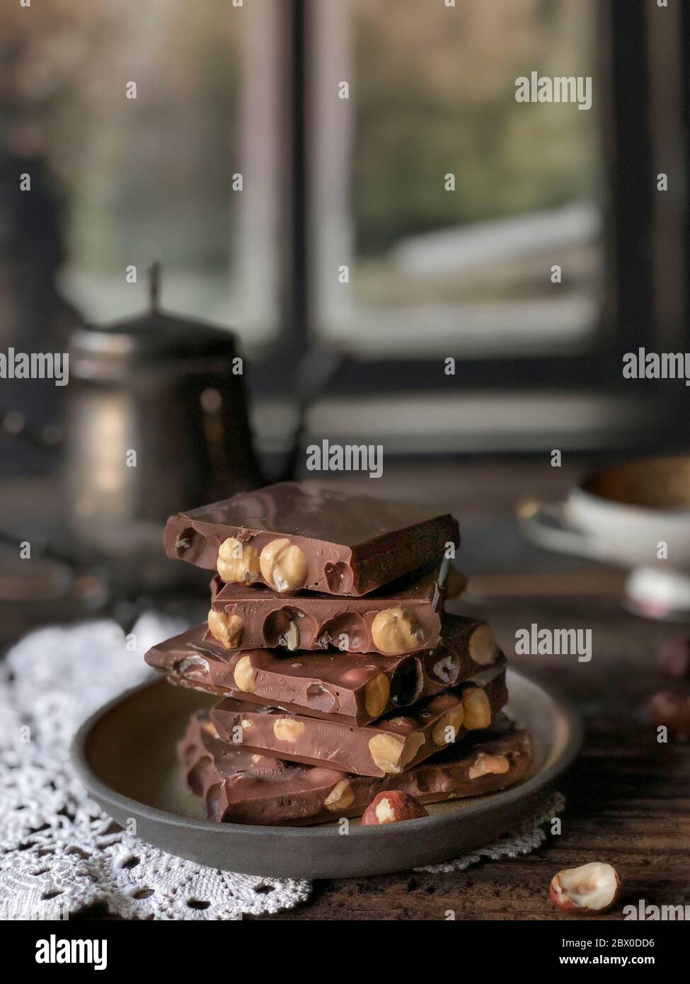 Stack of chocolate bars hi-res stock photography and images - Alamy