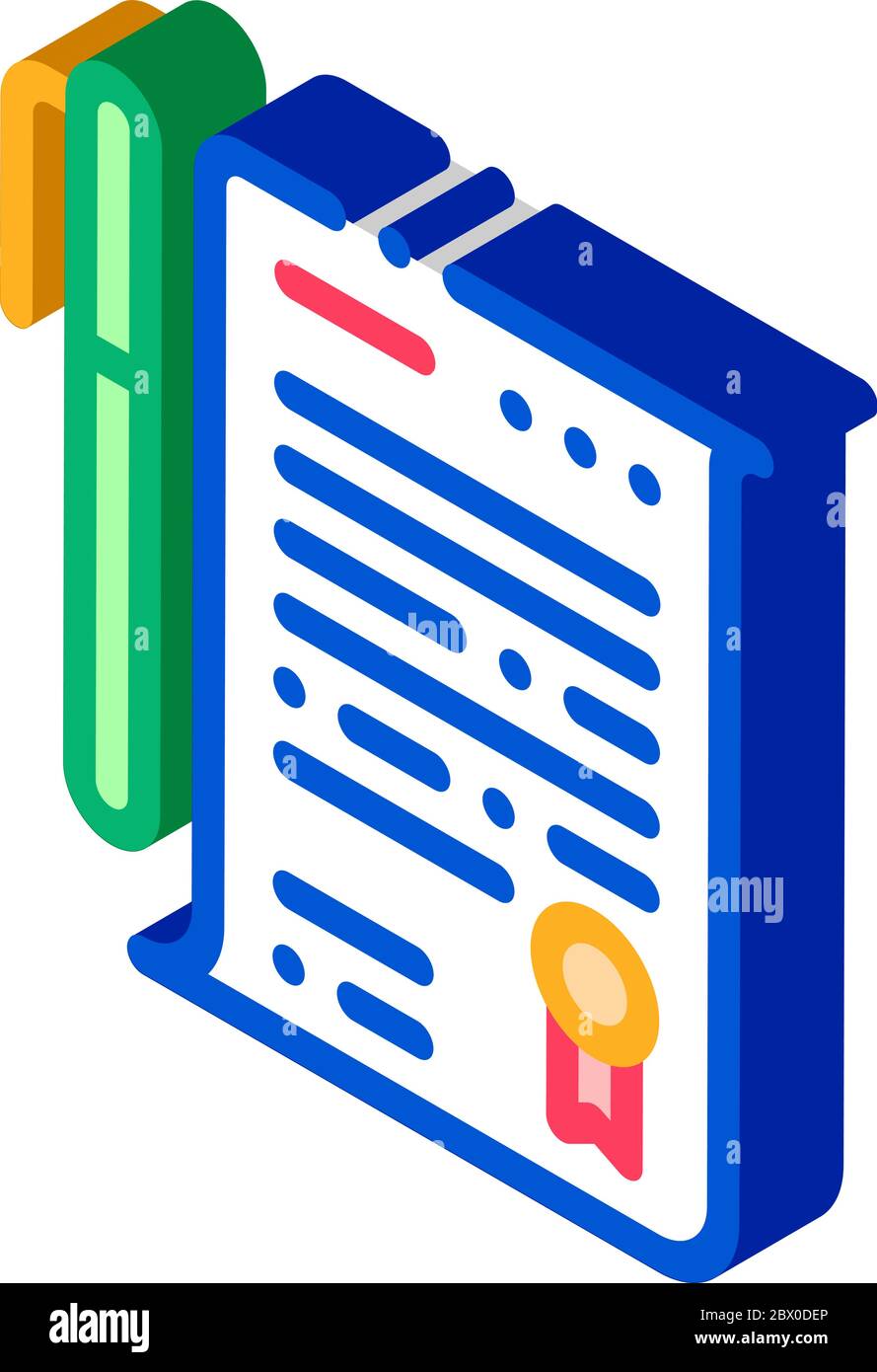 Document isometric icon vector illustration Stock Vector Image & Art ...