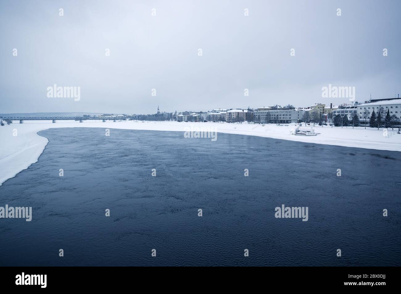Kemijoki river in Rovaniemi Stock Photo - Alamy
