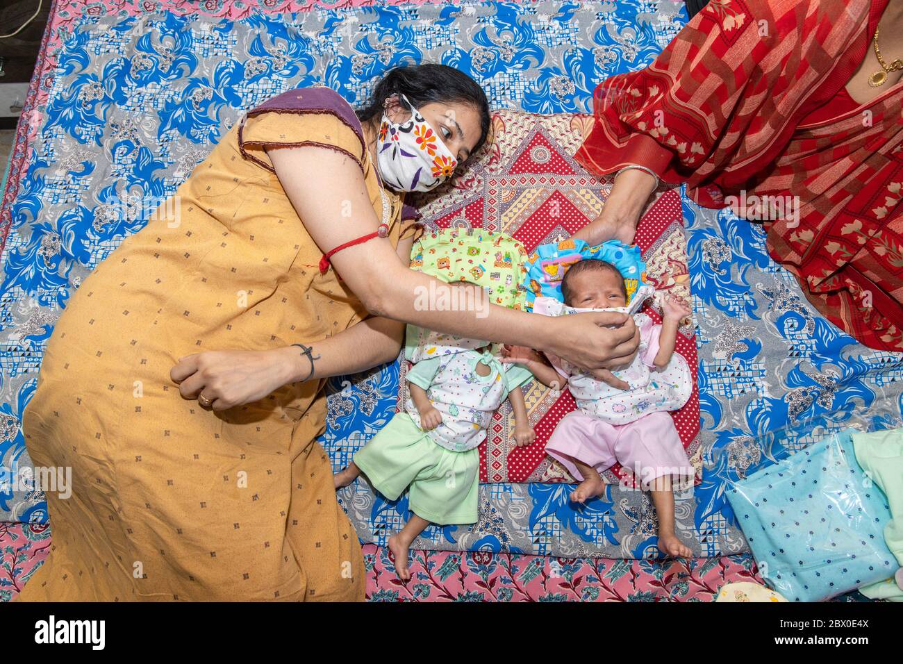 Indian Mother With Newborn Baby