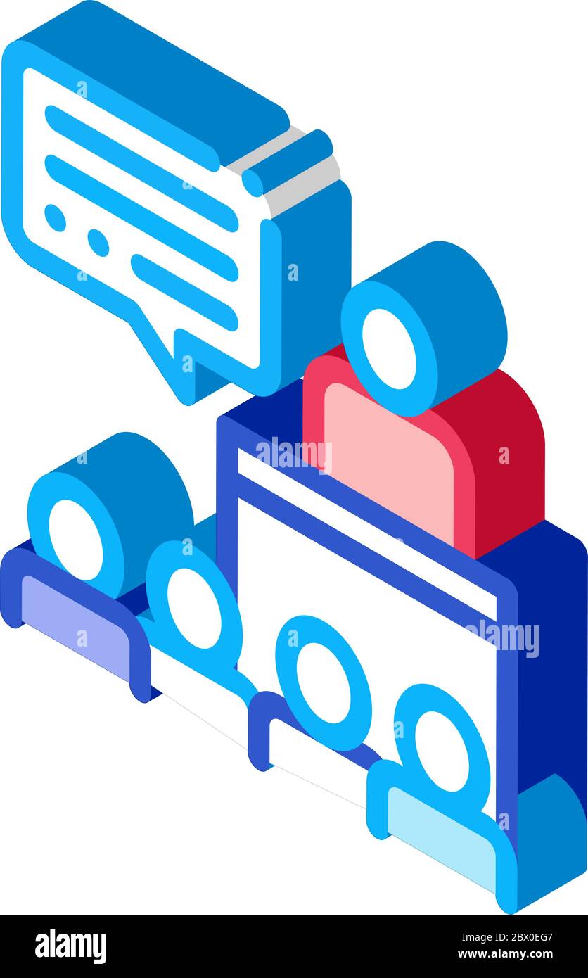 Candidate Speech isometric icon vector illustration Stock Vector Image ...