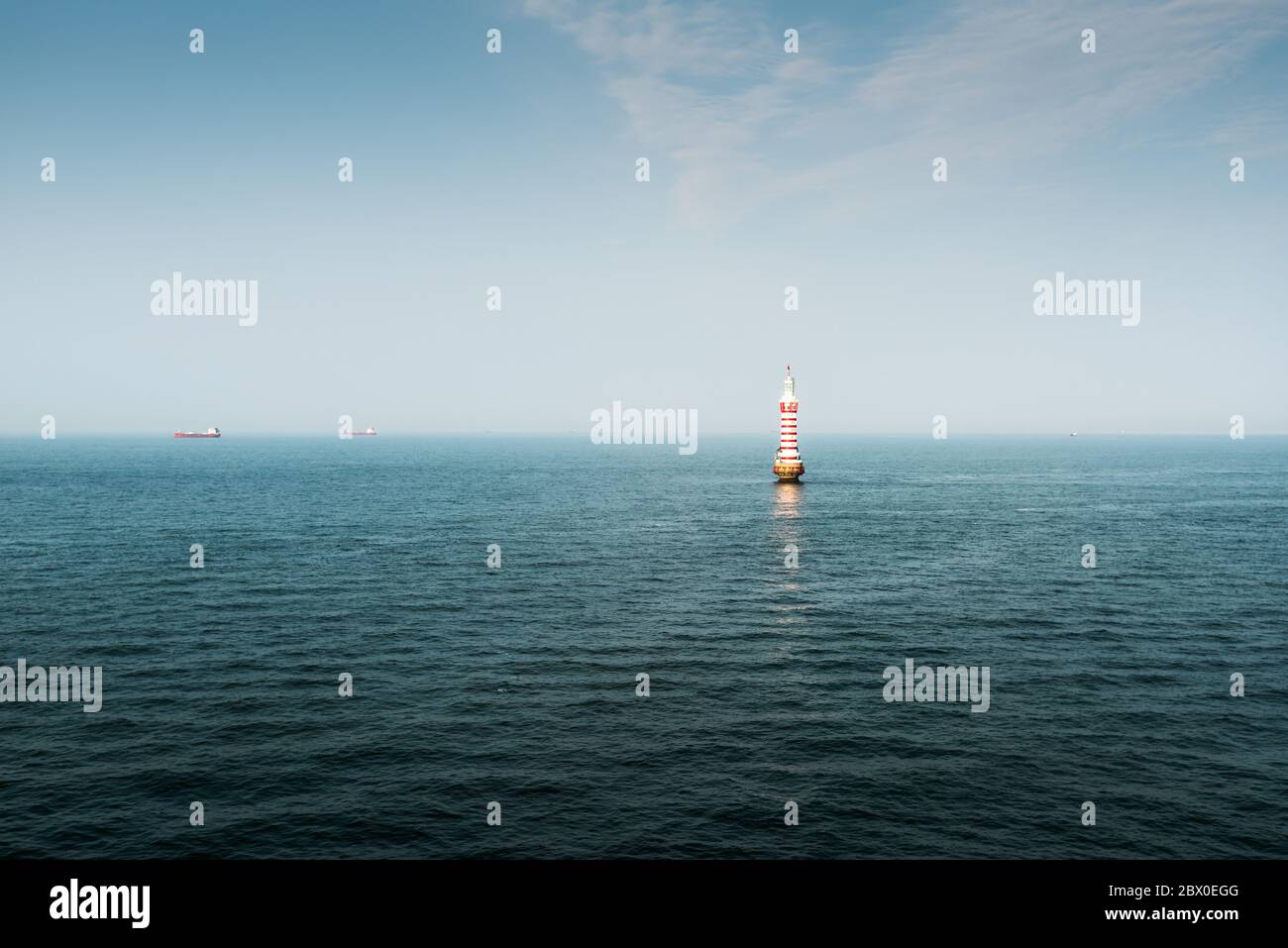 isolated lighthouse at sea Stock Photo - Alamy