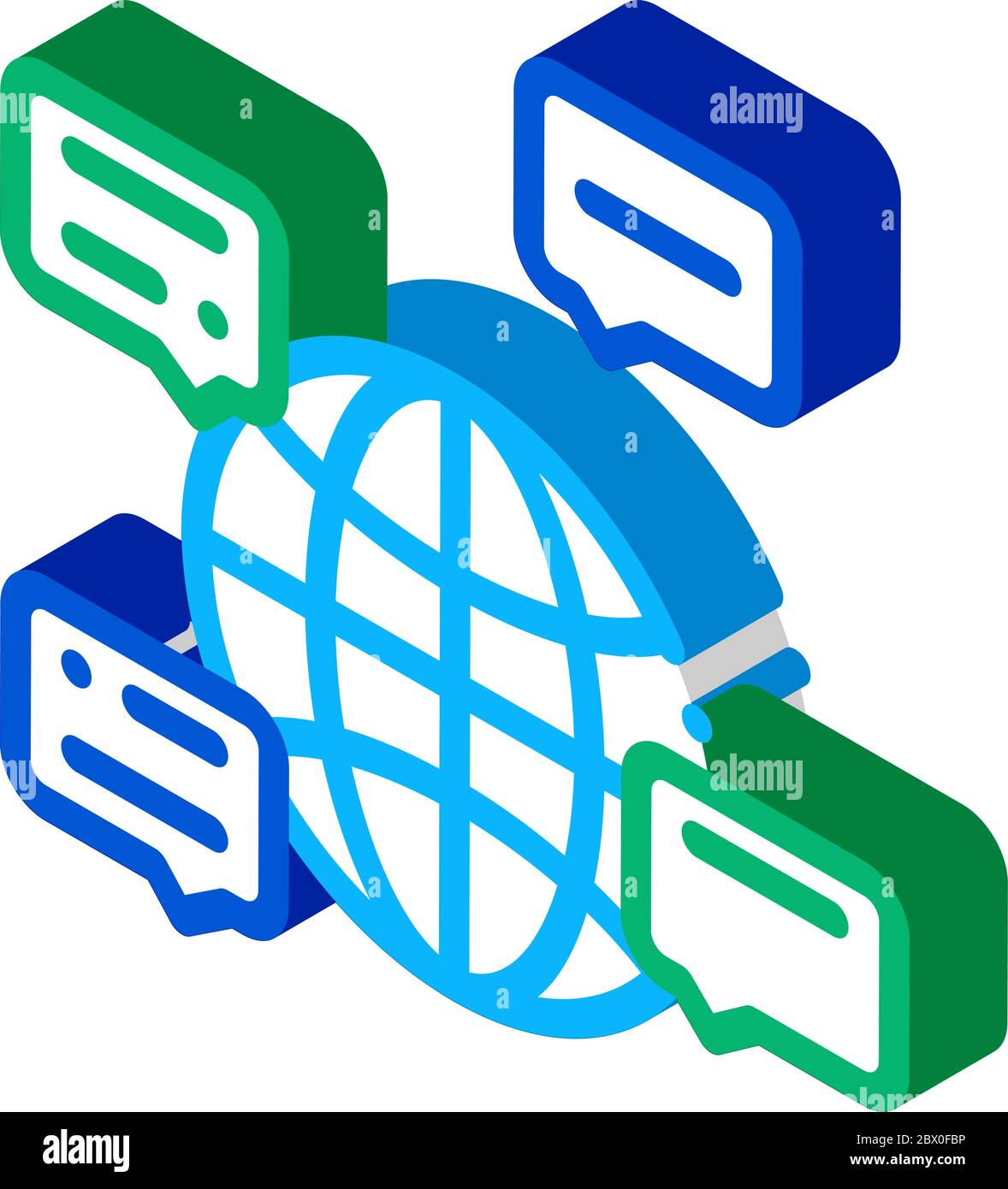 Online Chat isometric icon vector illustration Stock Vector Image & Art ...