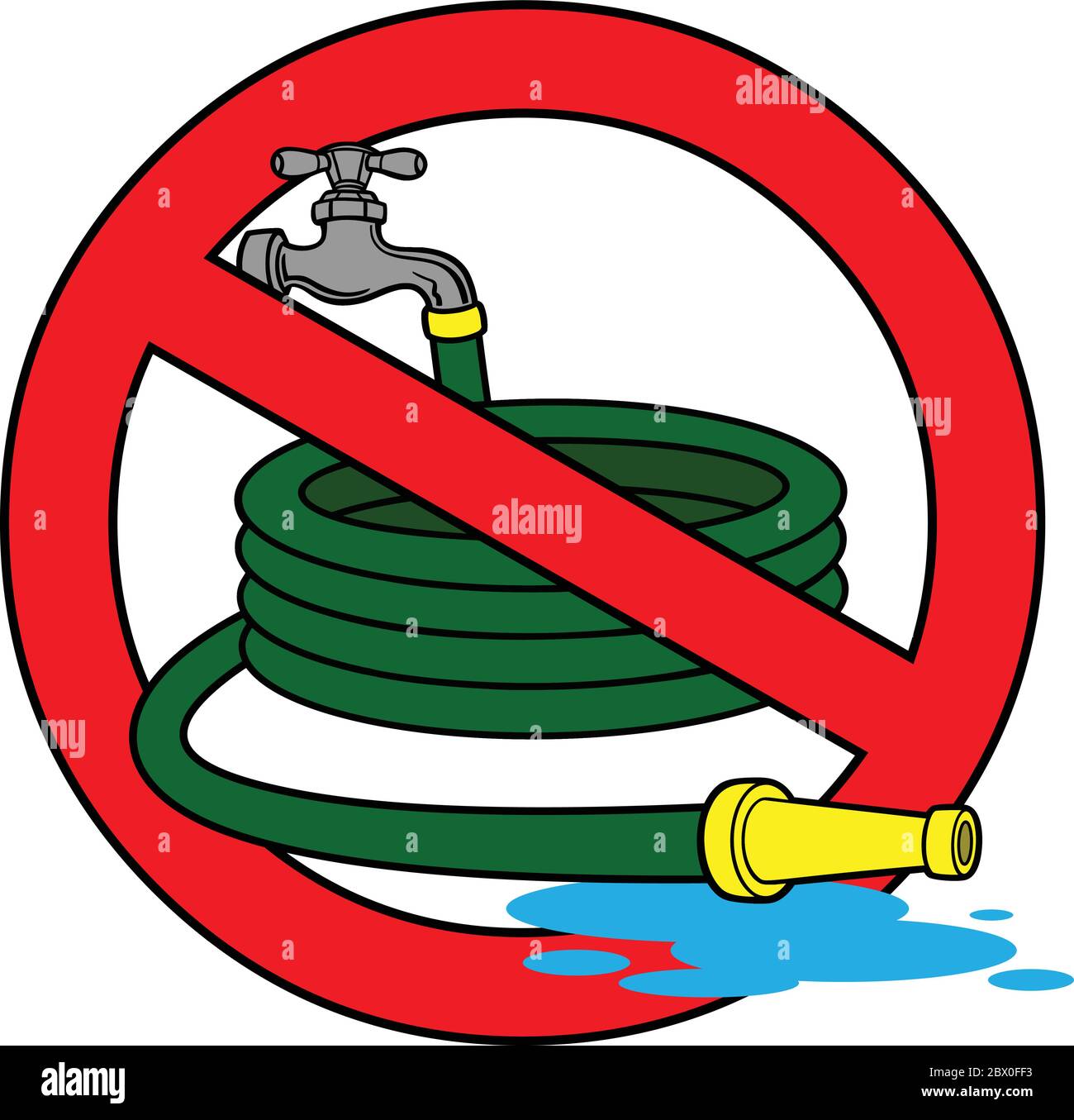 Water Ban - An illustration showing a Water Ban Stock Vector Image ...