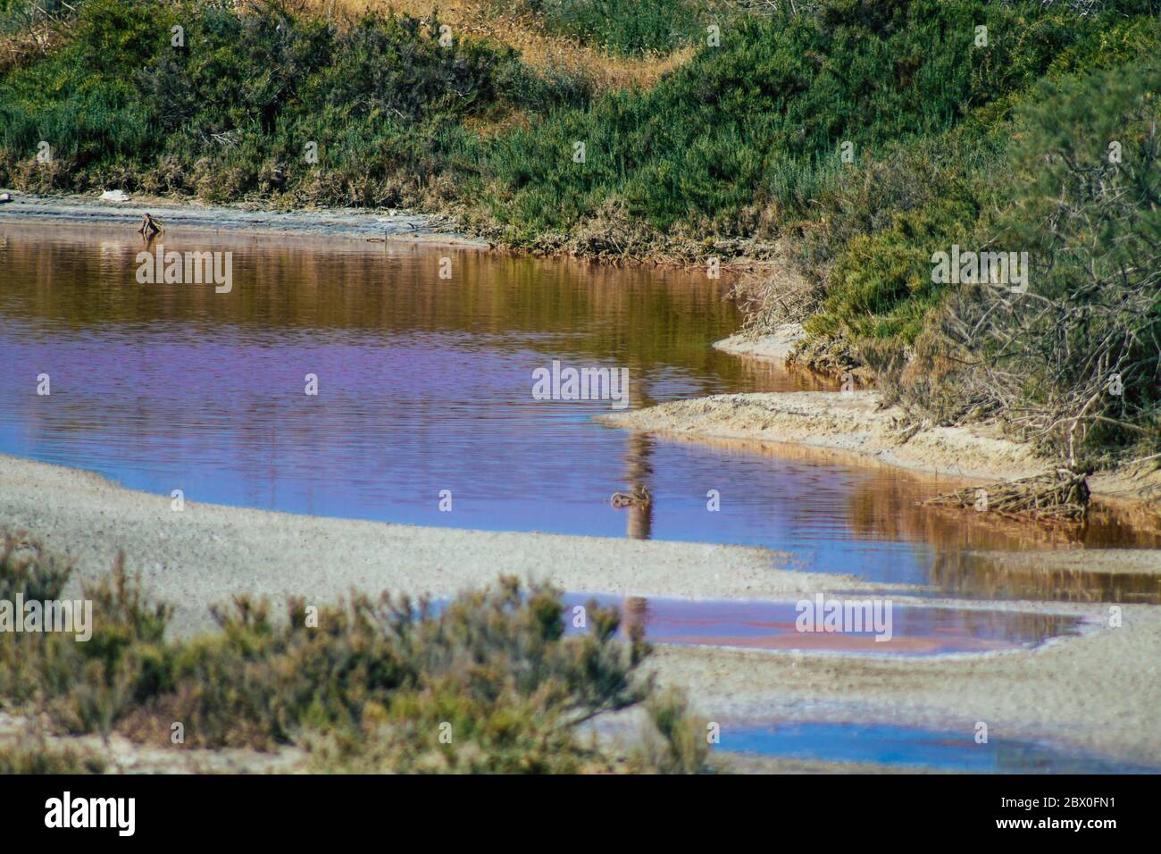 Limassol Cyprus June 03, 2020 View of Limassol Salt Lake, the largest ...