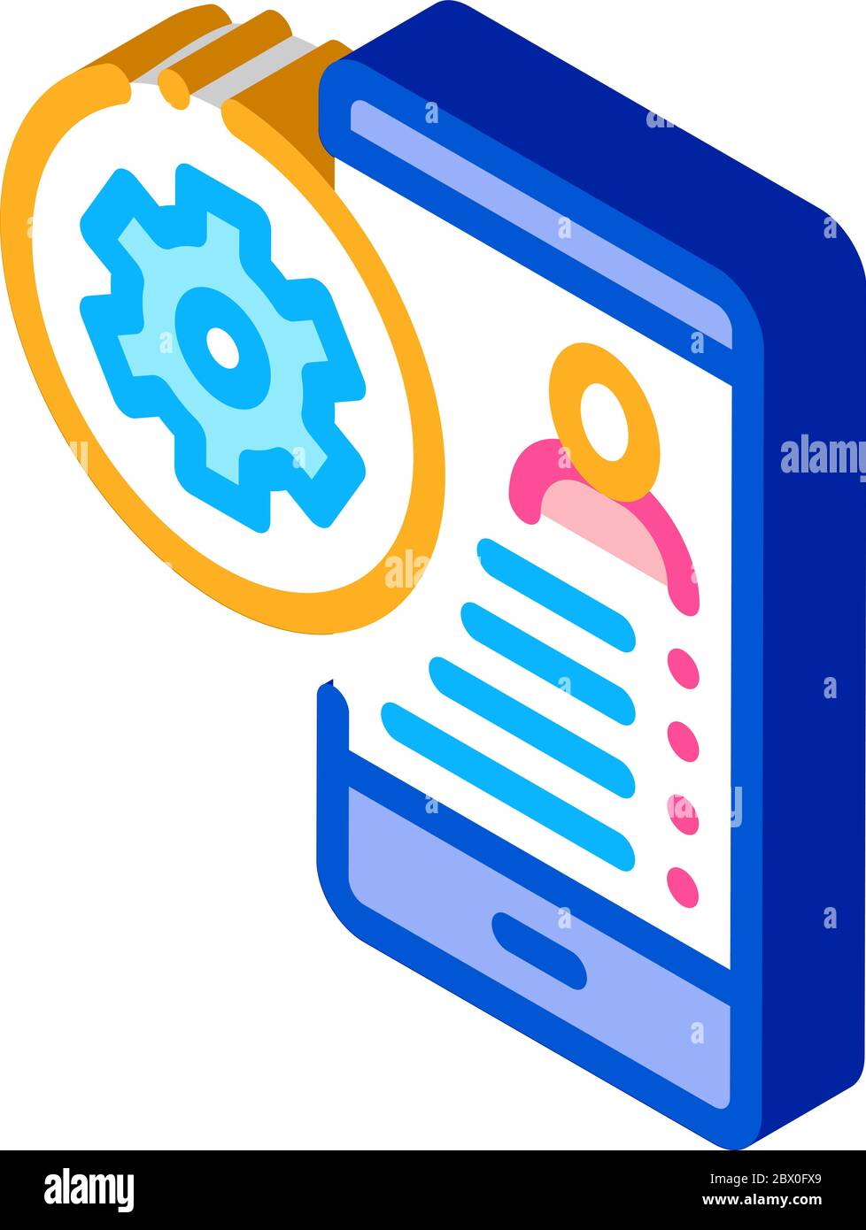 Avatar Settings isometric icon vector illustration Stock Vector Image ...