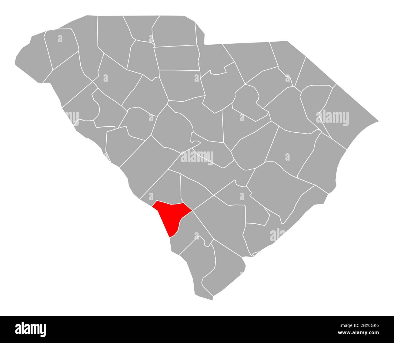 Map of Allendale in South Carolina Stock Photo - Alamy