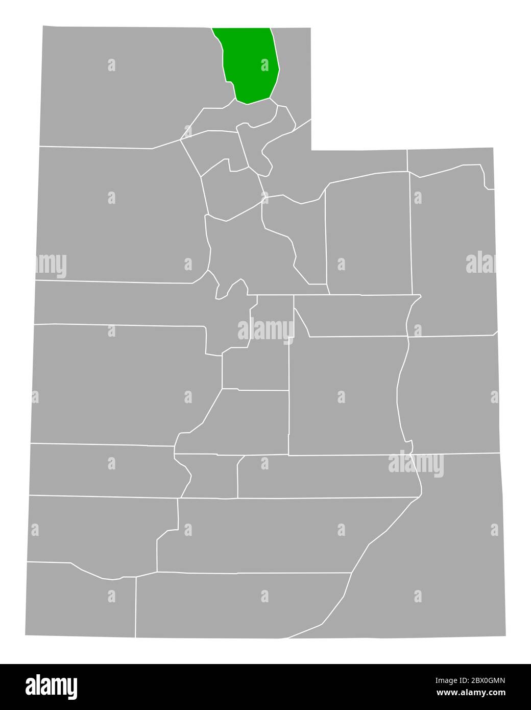 Map of Cache in Utah Stock Photo - Alamy