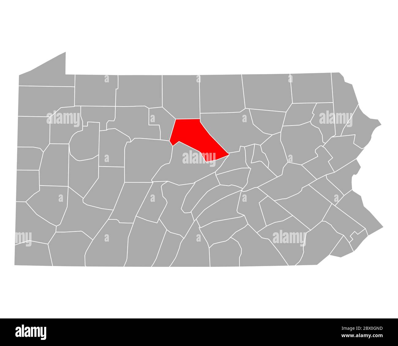 Map of Clinton in Pennsylvania Stock Photo - Alamy