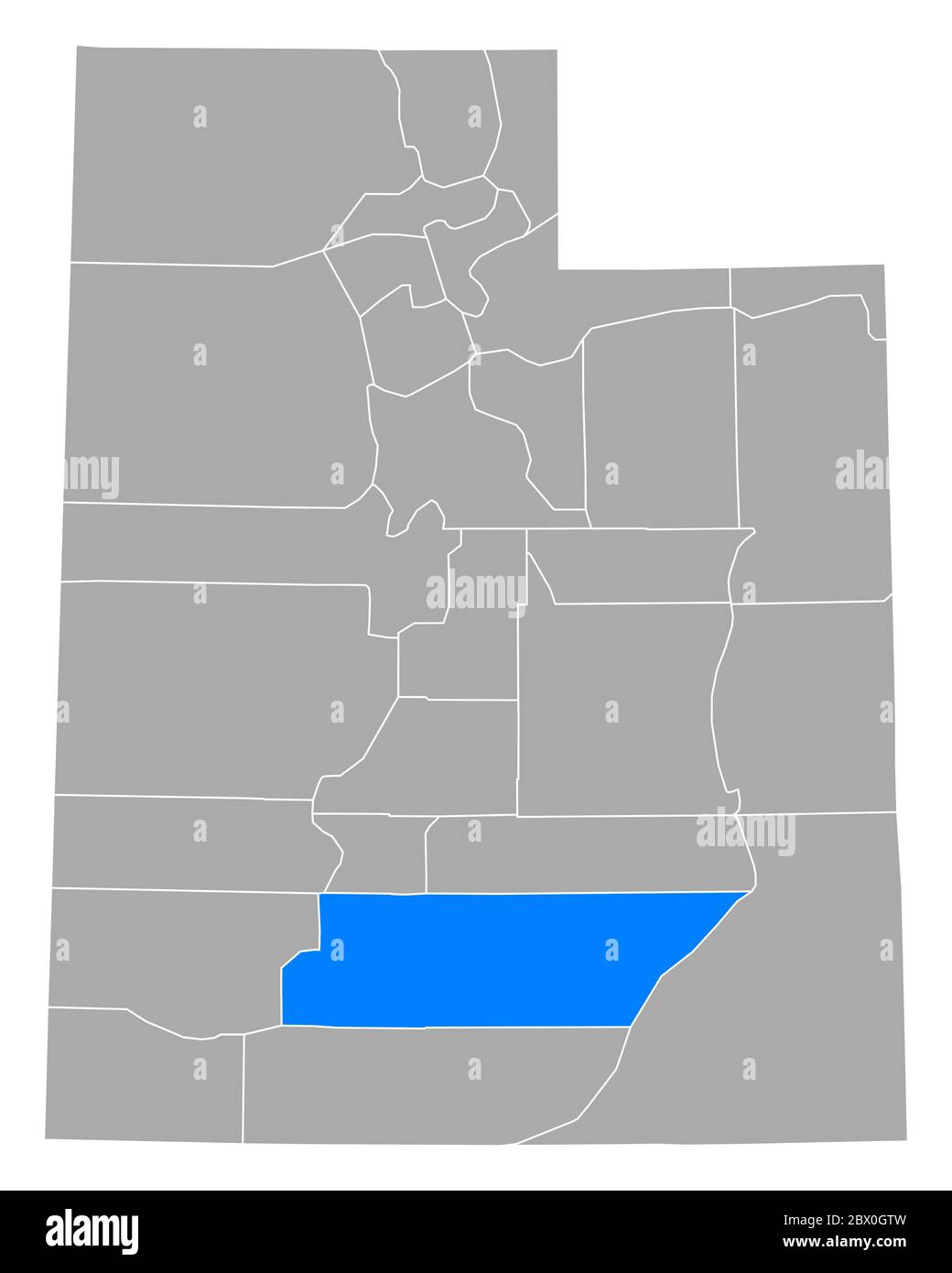 Map of Garfield in Utah Stock Photo - Alamy