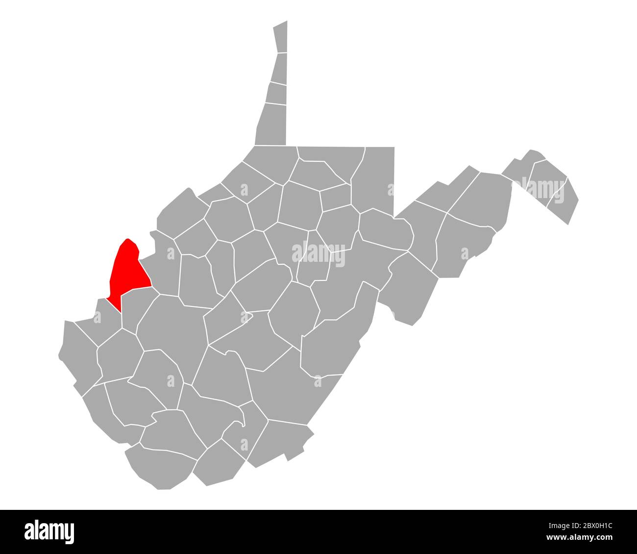 Map of Mason in West Virginia Stock Photo - Alamy