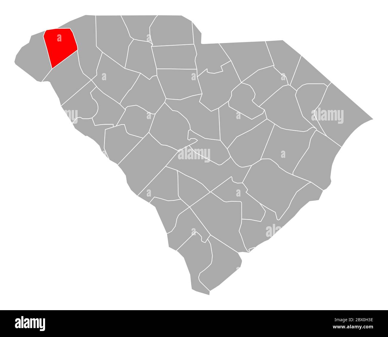 Map of Pickens in South Carolina Stock Photo - Alamy