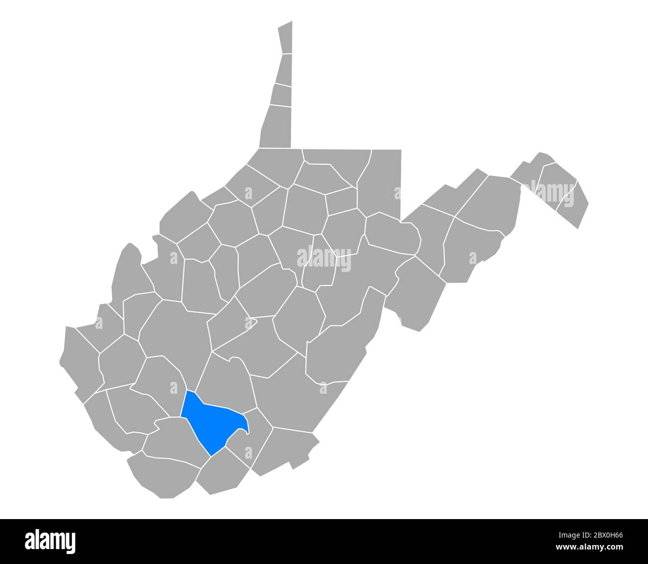 Map of Raleigh in West Virginia Stock Photo - Alamy