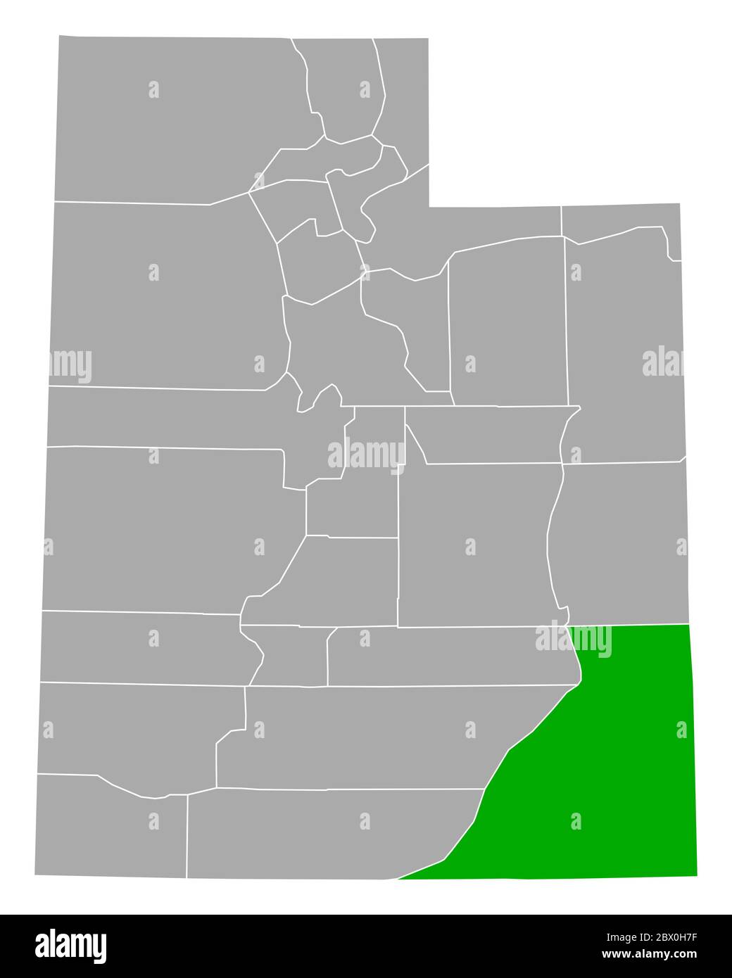 Map of San Juan in Utah Stock Photo - Alamy