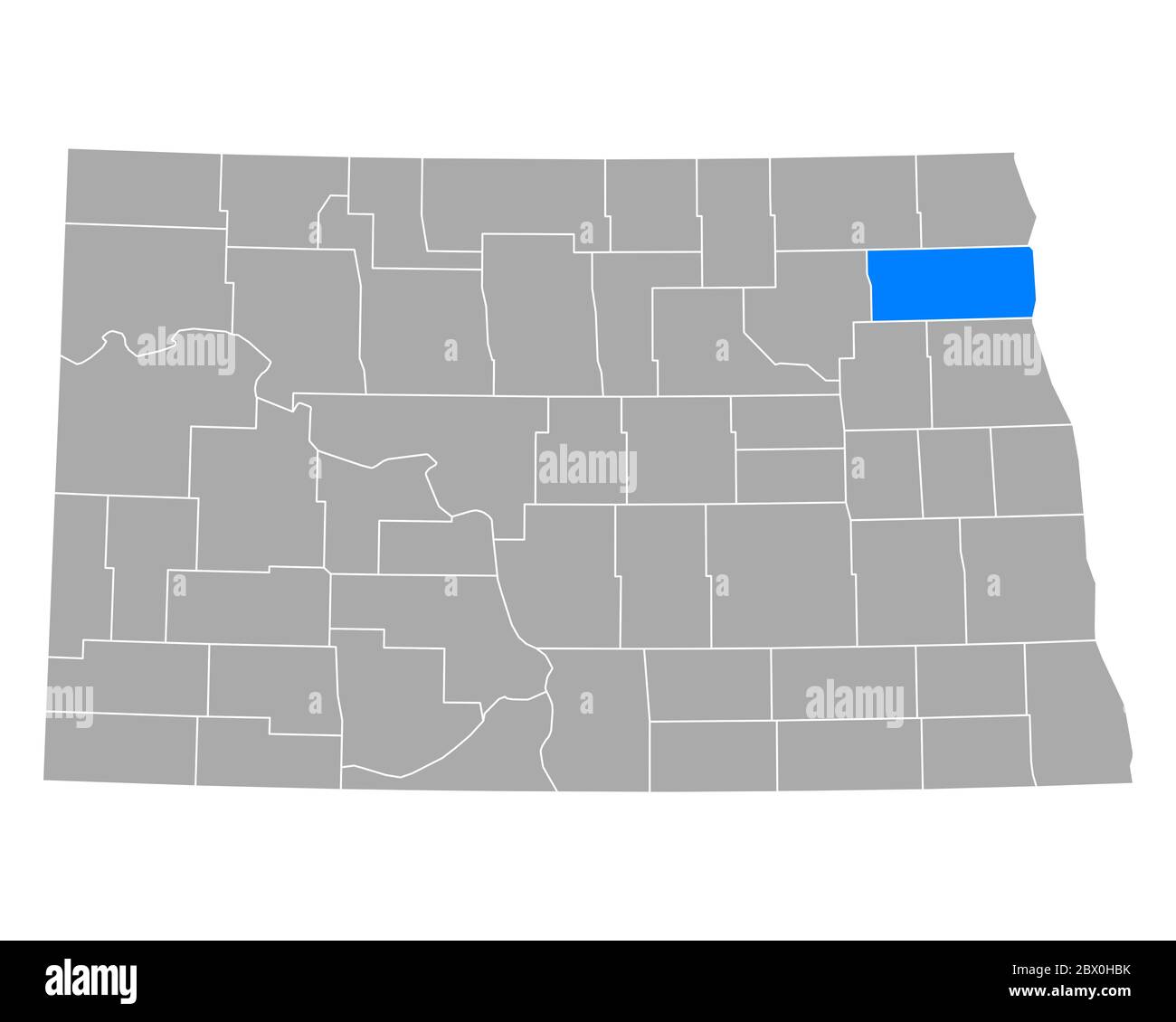 Walsh county map hi-res stock photography and images - Alamy