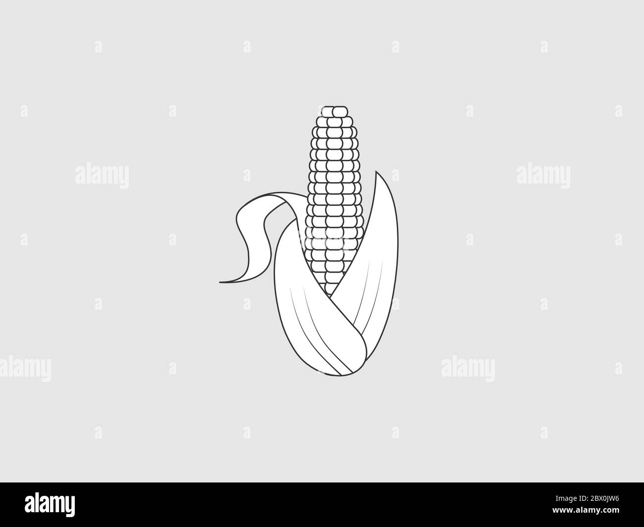 Corn, breakfast, food. Vector illustration, flat design Stock Vector ...