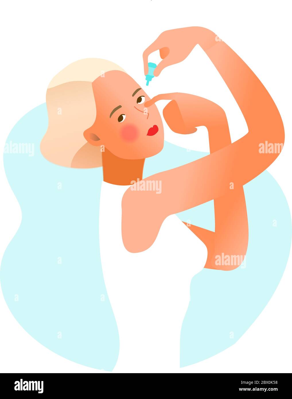 Dry eye syndrome. Eye remedy in drops Stock Vector Image & Art - Alamy
