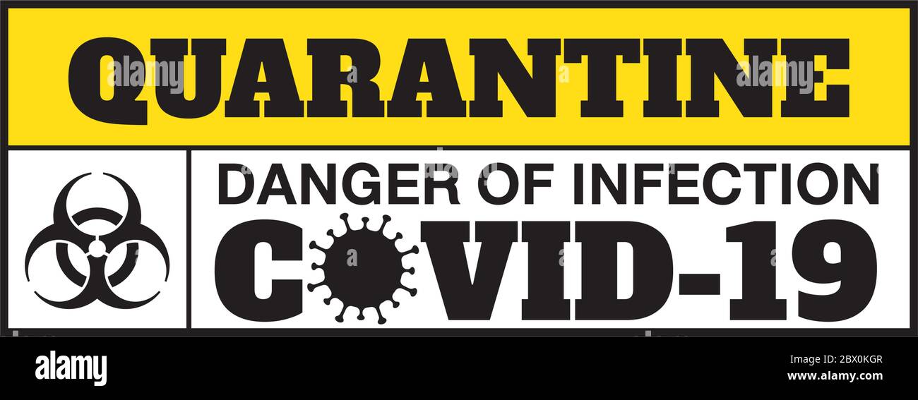 Alert sign covid 19 quarantine and breakout room at hospital with ...