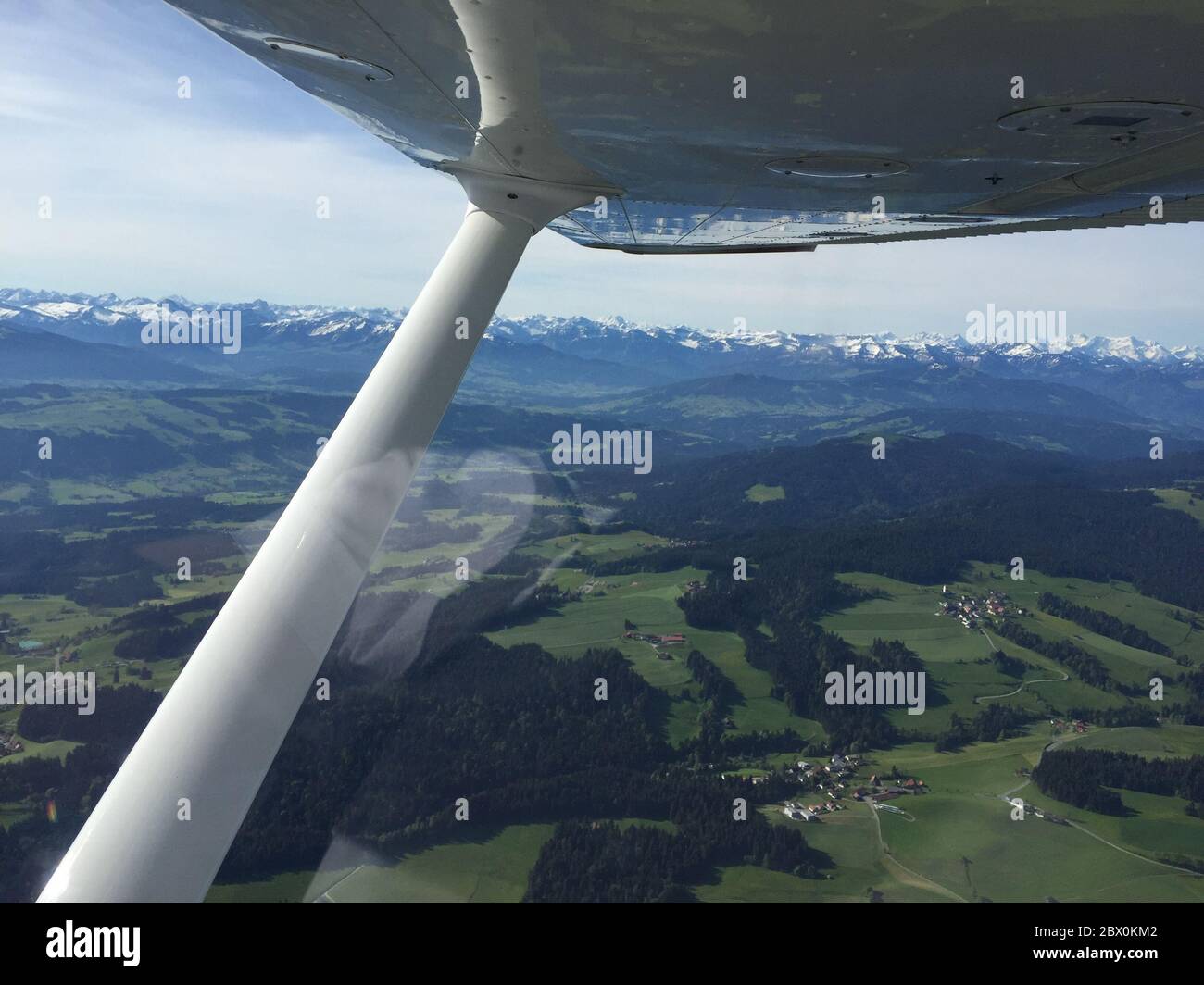 In a propeller plane across Bavaria in Germany Stock Photo - Alamy