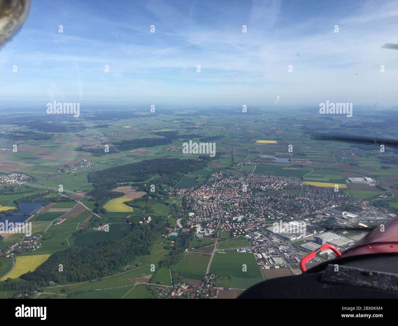 In a propeller plane across Bavaria in Germany Stock Photo - Alamy