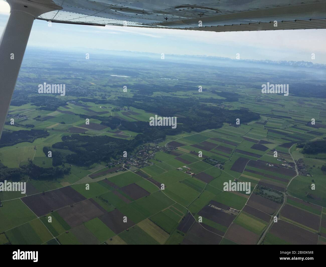 In a propeller plane across Bavaria in Germany Stock Photo - Alamy