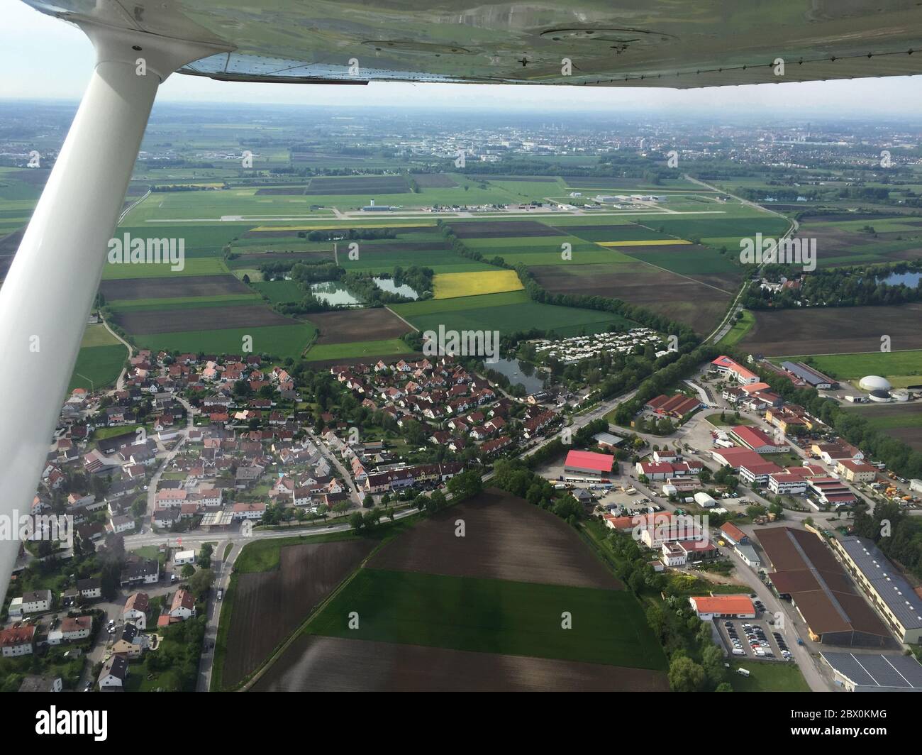 In a propeller plane across Bavaria in Germany Stock Photo - Alamy