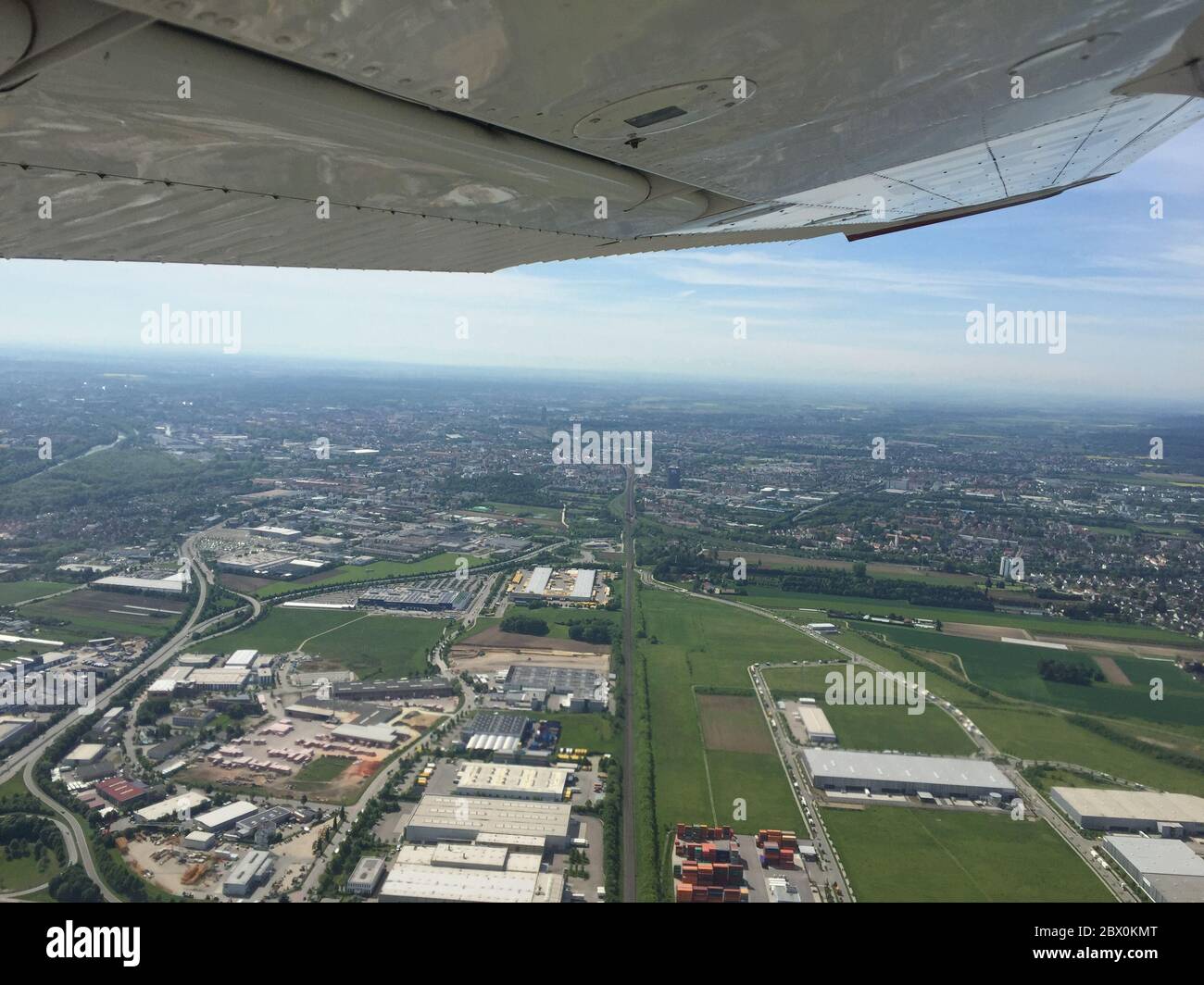 In a propeller plane across Bavaria in Germany Stock Photo - Alamy