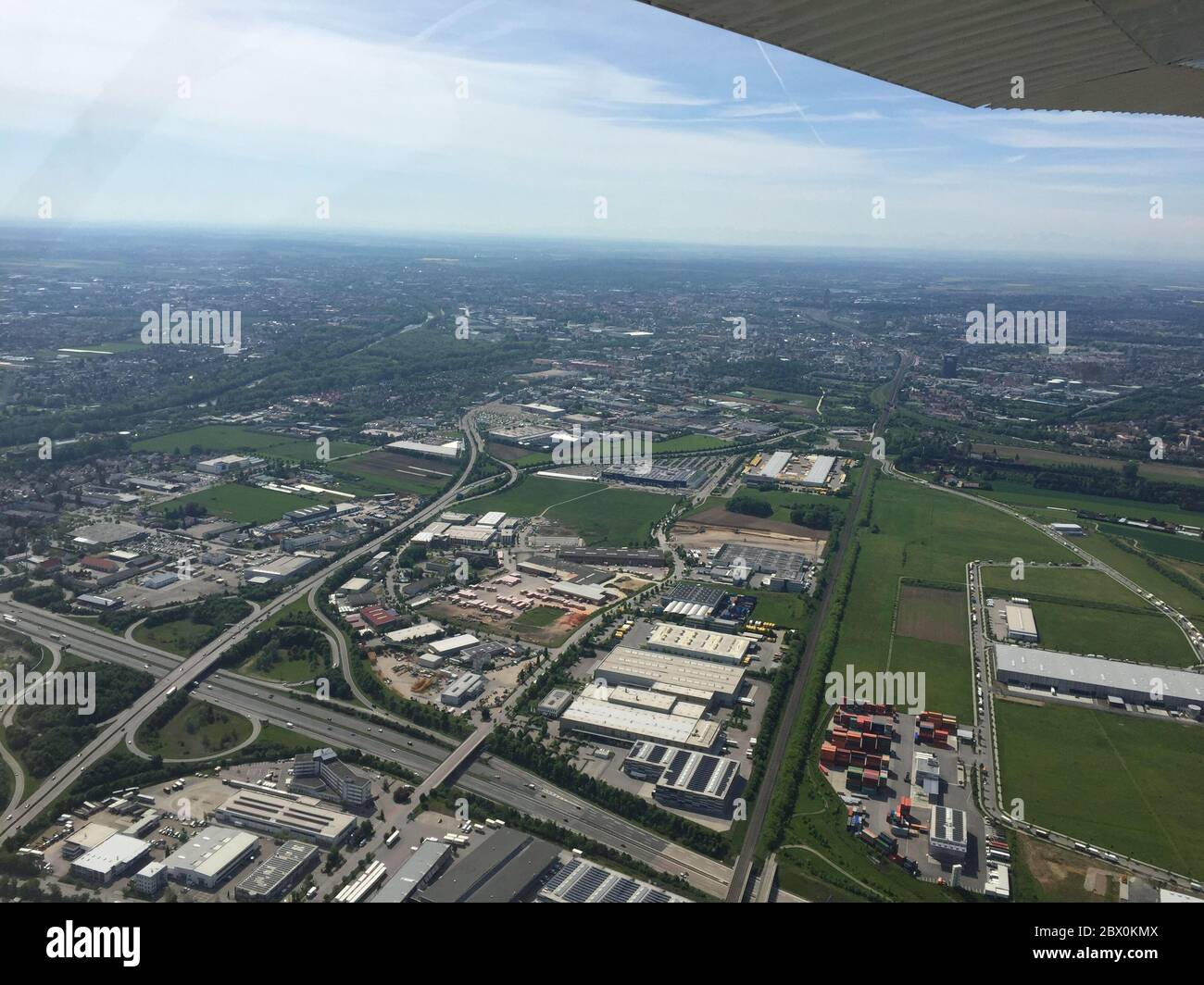 In a propeller plane across Bavaria in Germany Stock Photo - Alamy