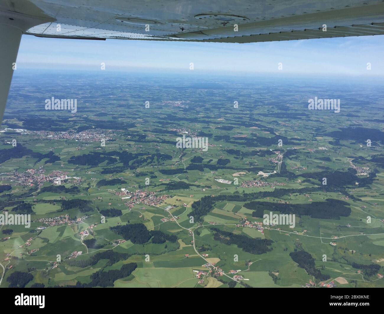 In a propeller plane across Bavaria in Germany Stock Photo - Alamy