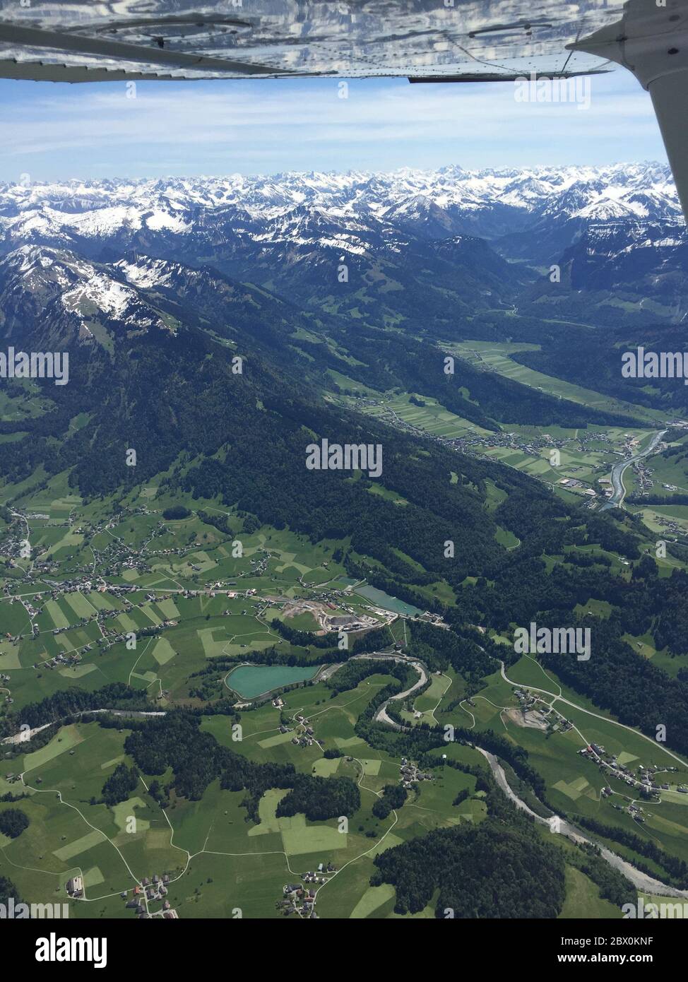 In a propeller plane across Bavaria in Germany Stock Photo - Alamy