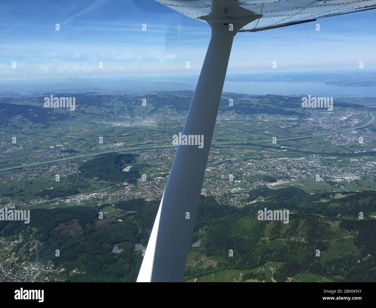 In a propeller plane across Bavaria in Germany Stock Photo - Alamy