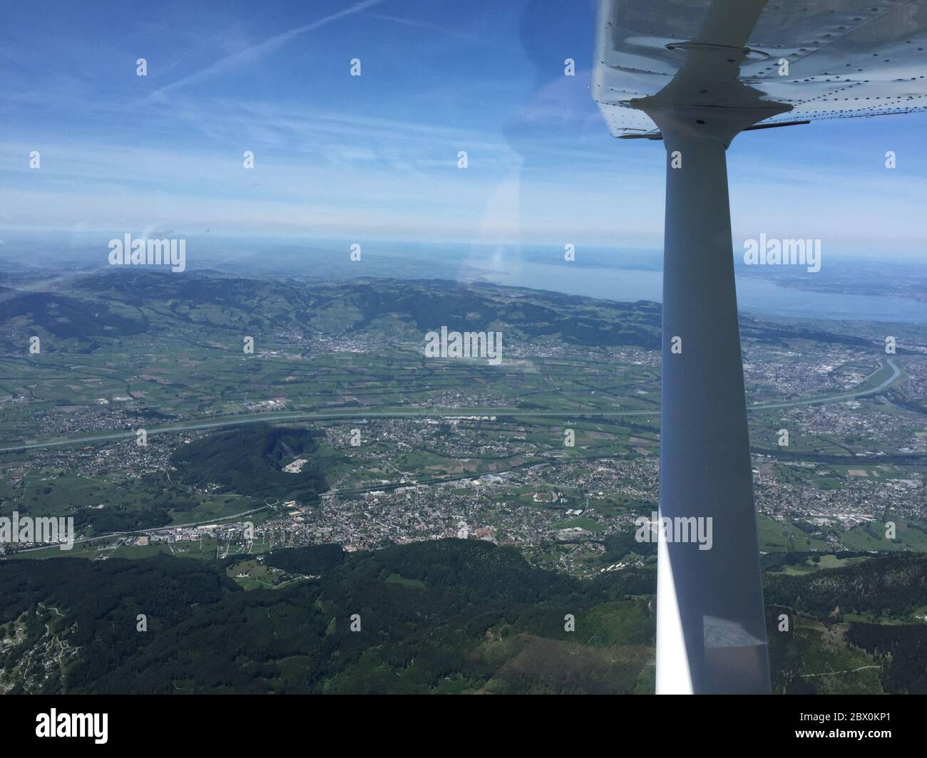 In a propeller plane across Bavaria in Germany Stock Photo - Alamy
