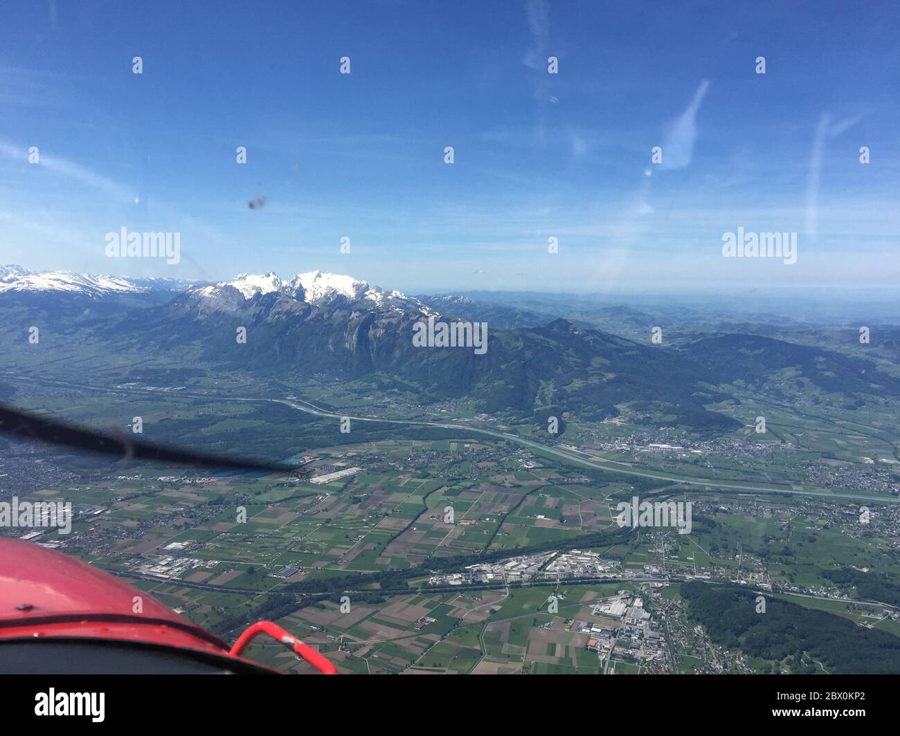In a propeller plane across Bavaria in Germany Stock Photo - Alamy