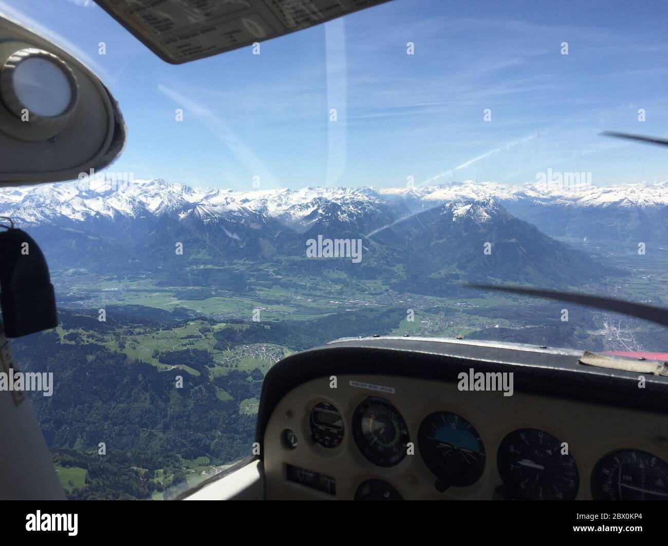 In a propeller plane across Bavaria in Germany Stock Photo - Alamy