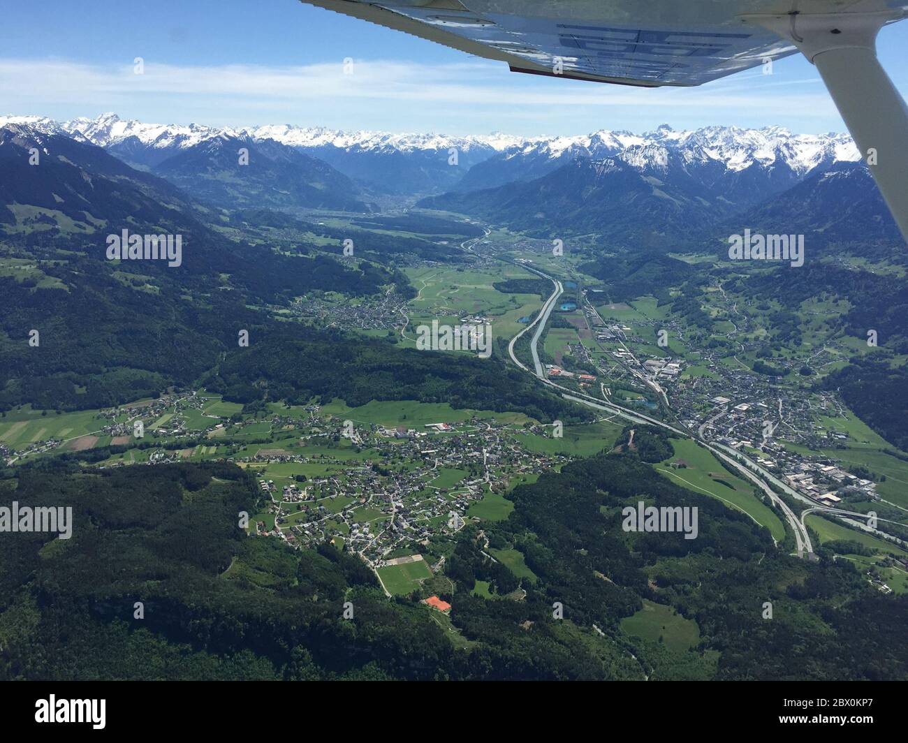 In a propeller plane across Bavaria in Germany Stock Photo - Alamy