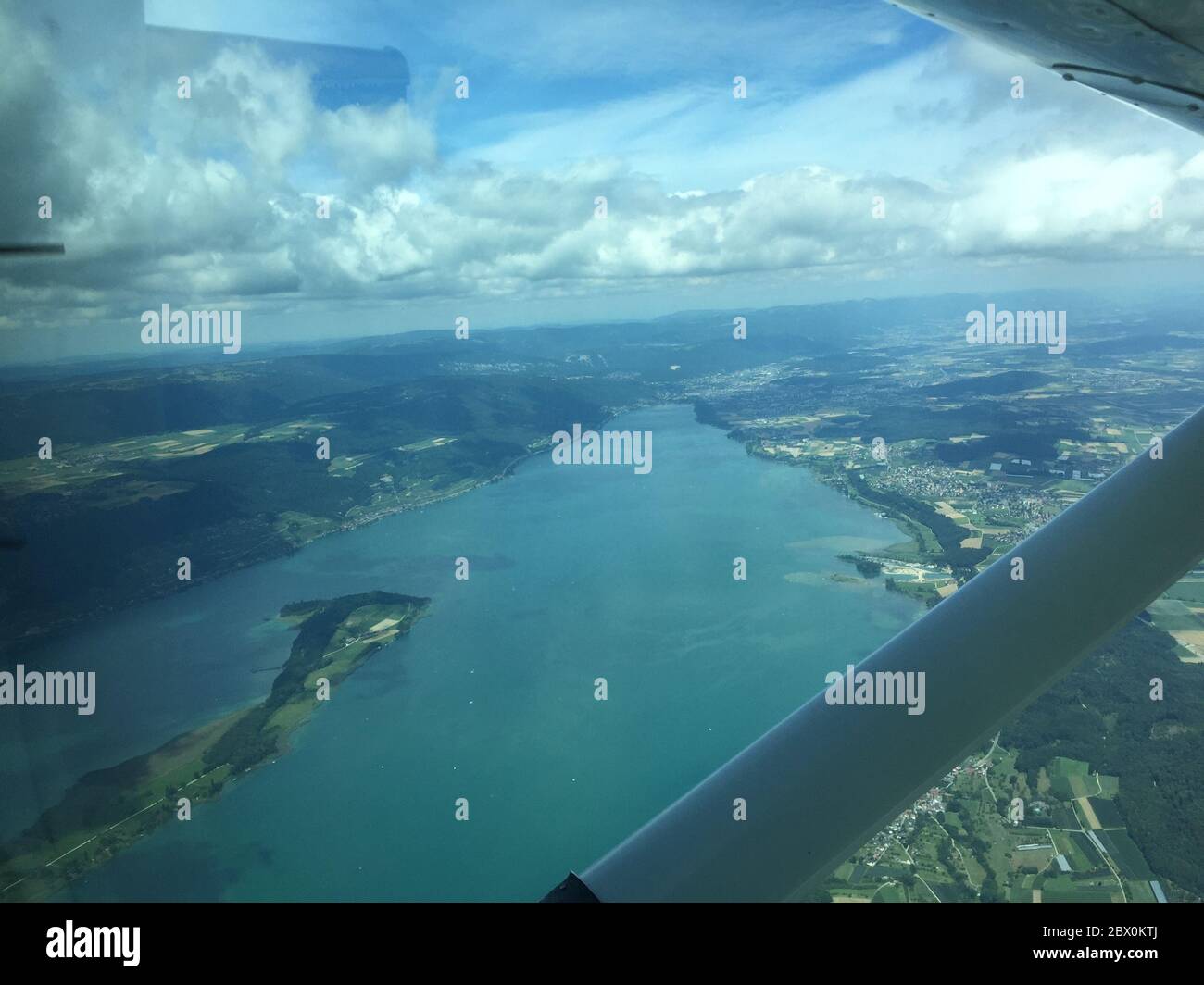 Switzerland cross country flight in a small airplane Stock Photo - Alamy