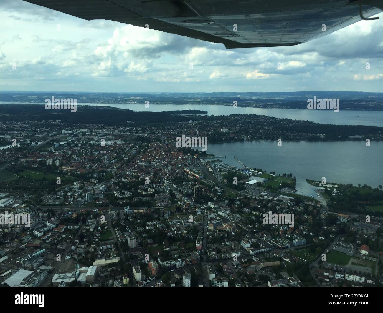 Switzerland cross country flight in a small airplane Stock Photo - Alamy