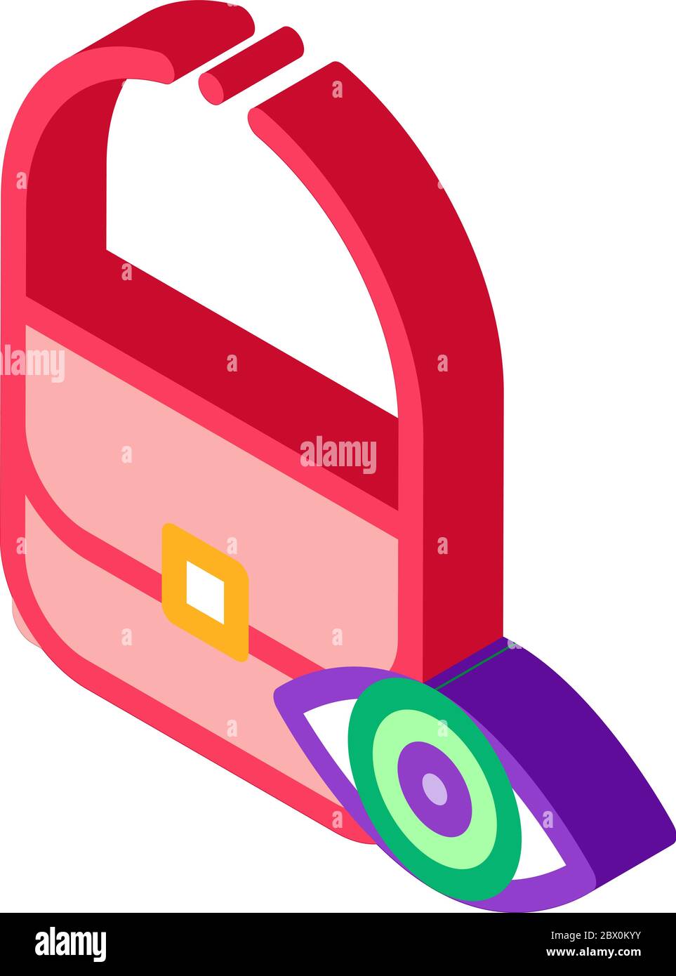 Bag Control Inspection isometric icon vector illustration Stock Vector ...