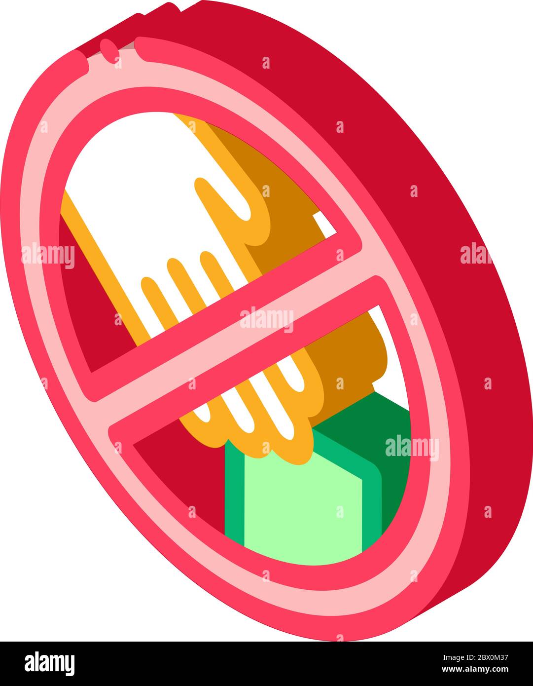 Shoplifting Prohibition isometric icon vector illustration Stock Vector ...