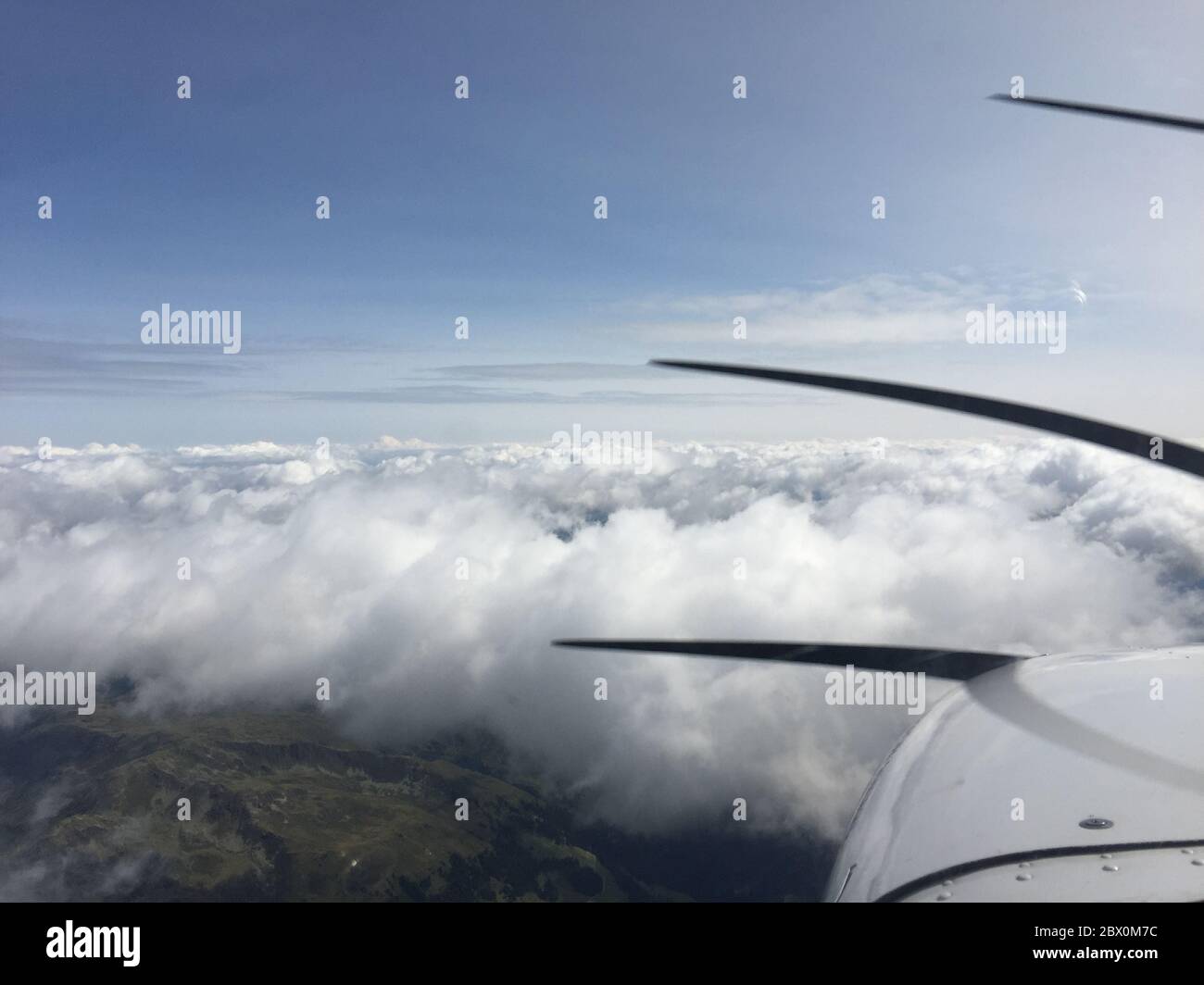 Austria cross country flight in a propeller plane 2017 Stock Photo - Alamy