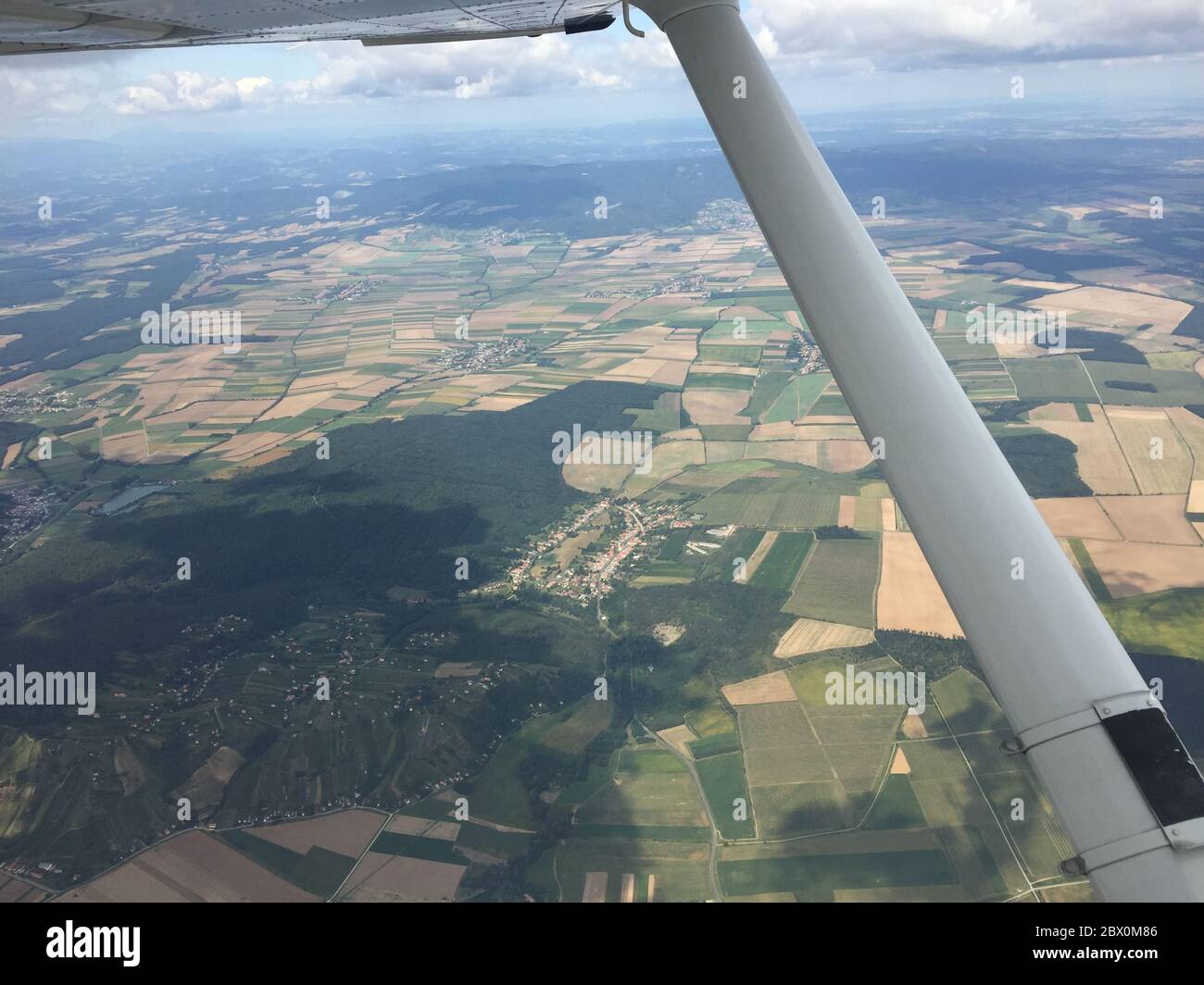 Austria cross country flight in a propeller plane 2017 Stock Photo - Alamy