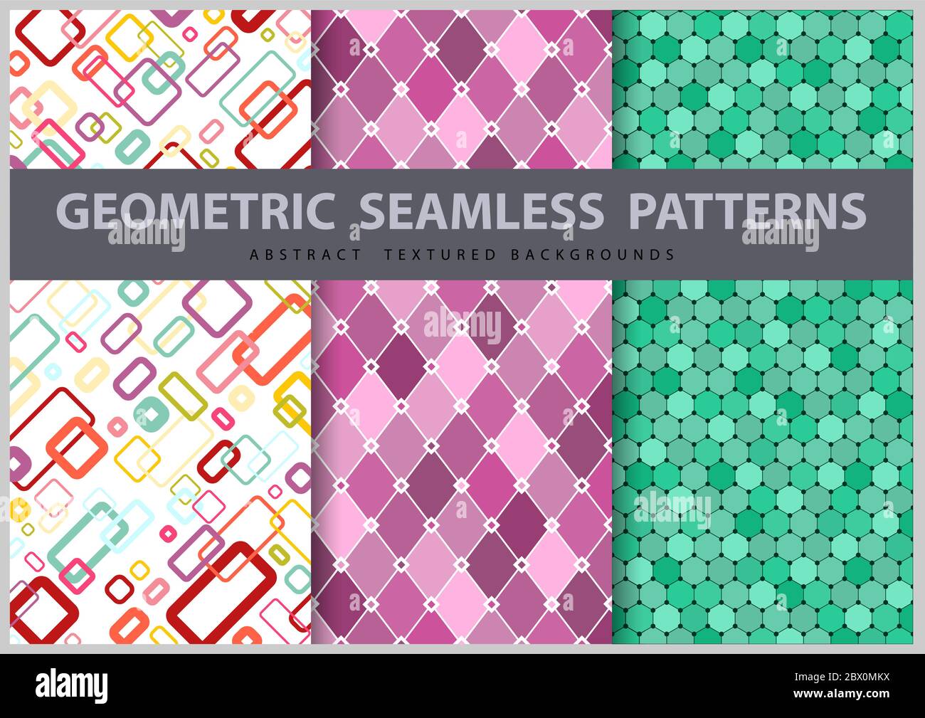 Seamless Geometric Patterns Stock Vector Image & Art - Alamy