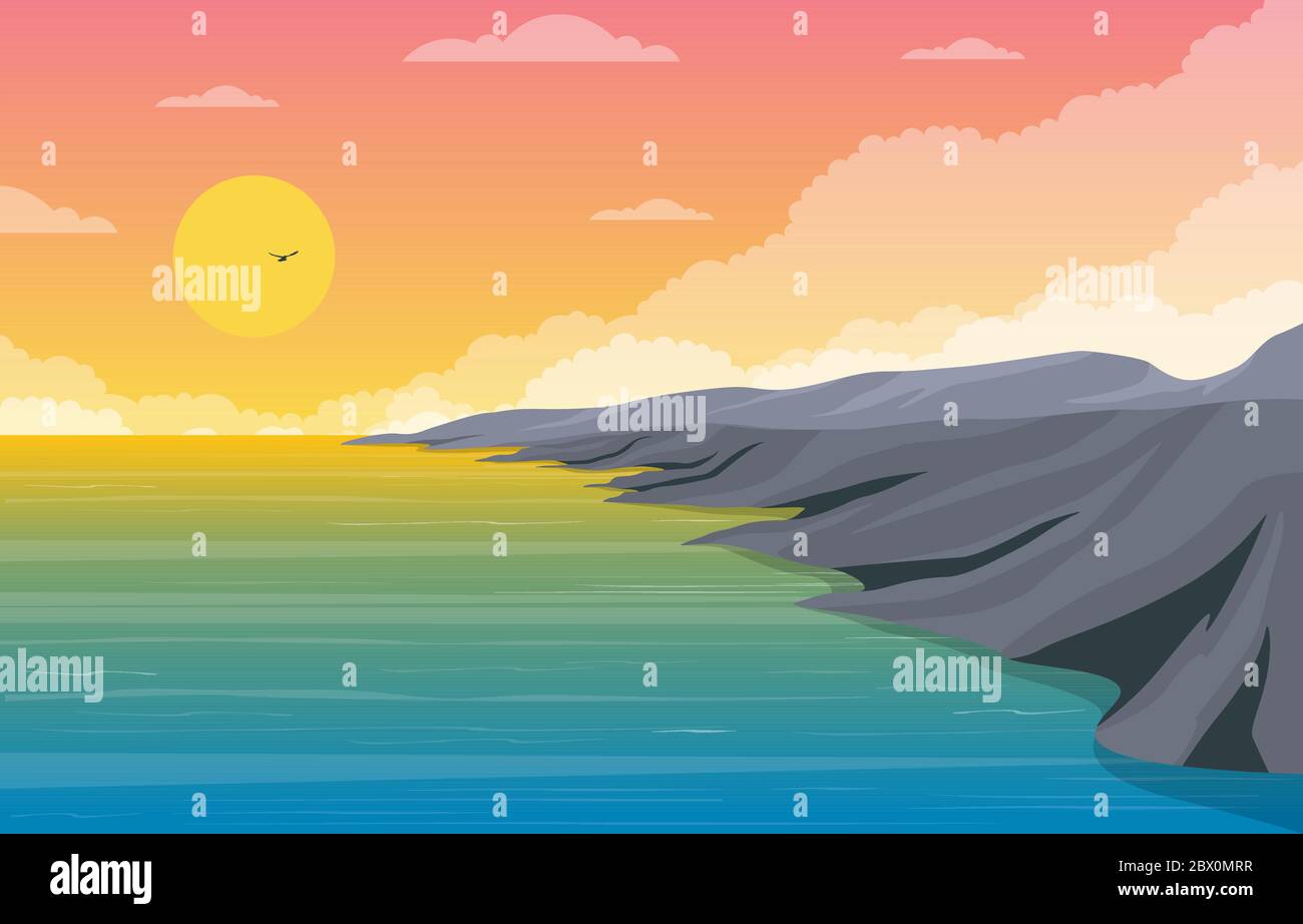 Scotland coast view Stock Vector Images - Alamy