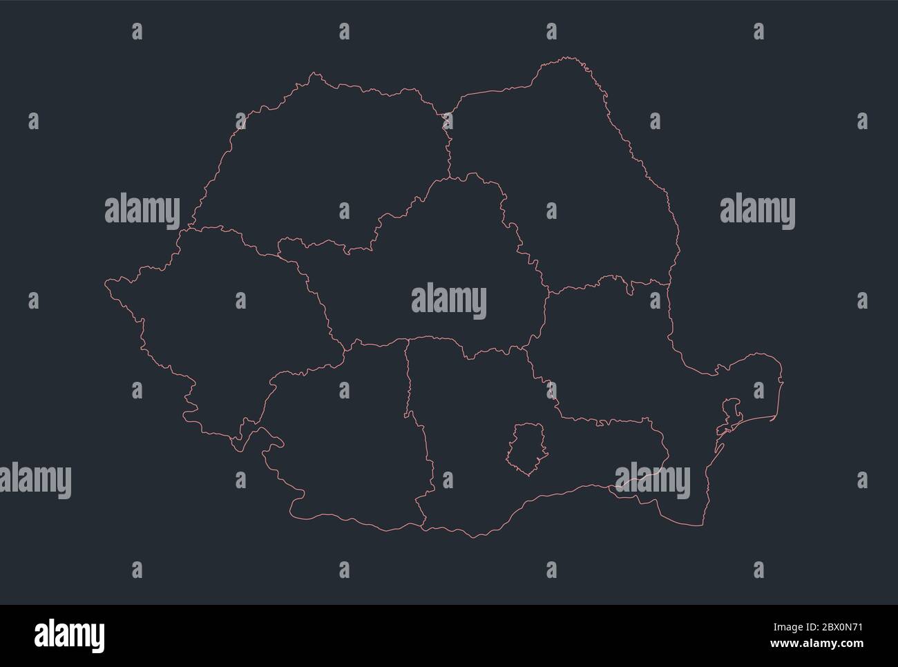 Bucharest outline map hi-res stock photography and images - Alamy