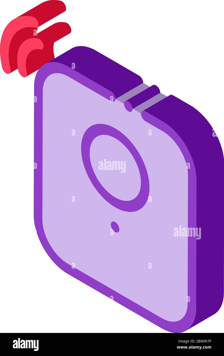 Alarm Signal Sensor isometric icon vector illustration Stock Vector ...