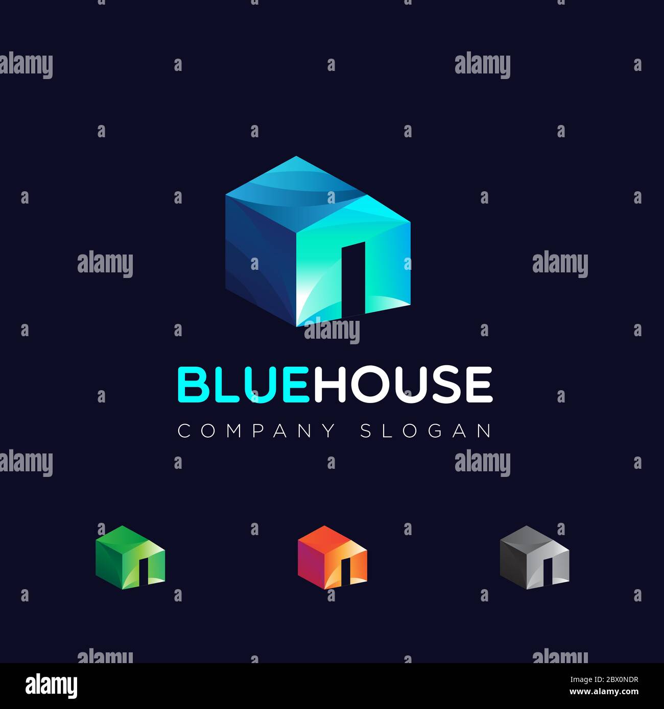House Logo With Color Option Stock Vector Image & Art - Alamy