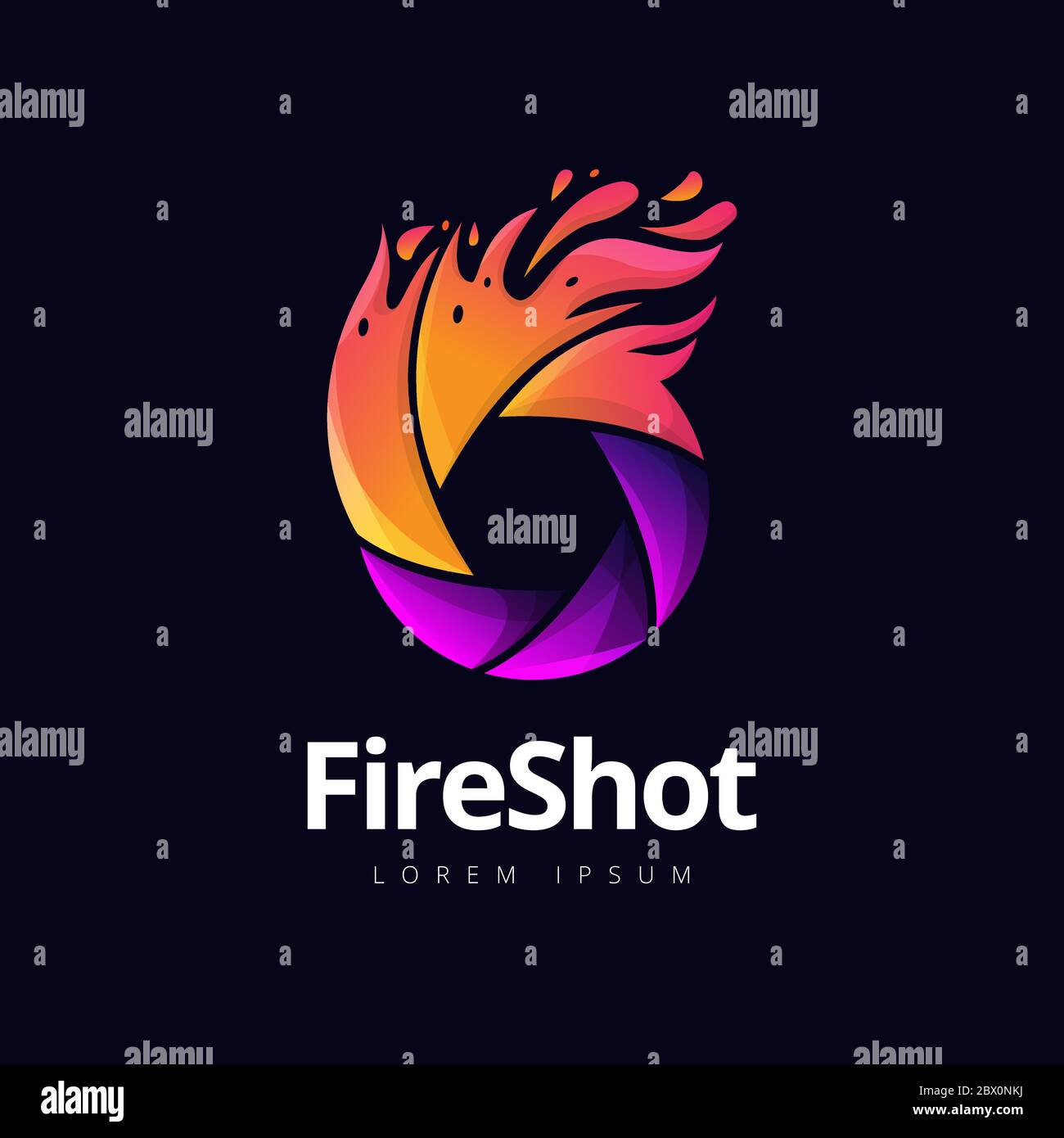 Fire Shutter Photography Logo Design Stock Vector Image & Art - Alamy
