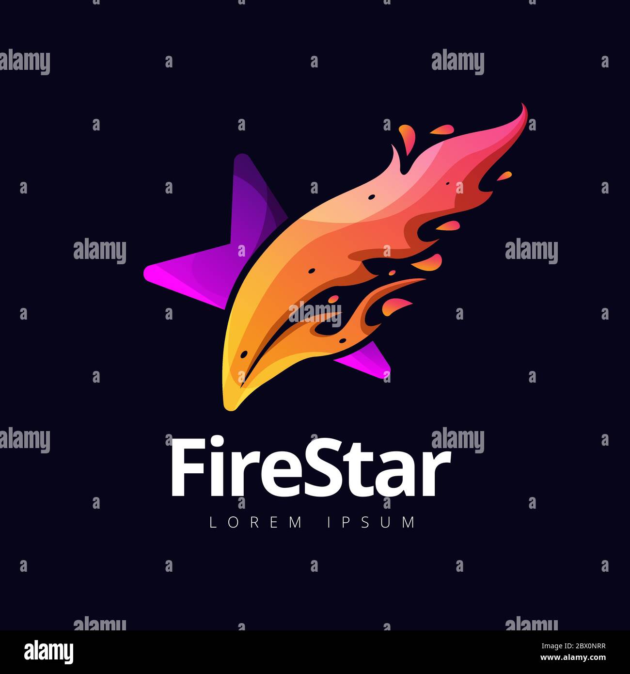 Creative Fire Star Logo Design Symbol Icon Stock Vector Image & Art - Alamy